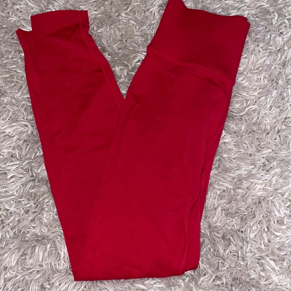 Fabletics | Pants & Jumpsuits | Red Fabletics Sculpt Leggings | Poshmark